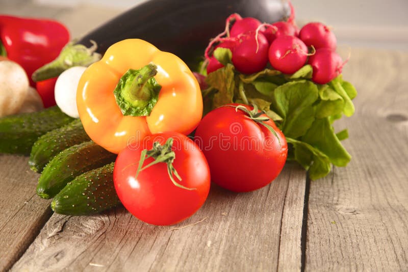 Vegetables . Fresh Bio Vegetable in a Basket Stock Photo - Image of ...