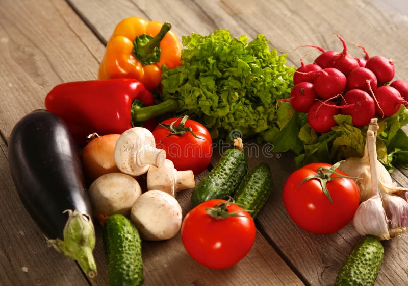 Vegetables . Fresh Bio Vegetable in a Basket Stock Photo - Image of ...