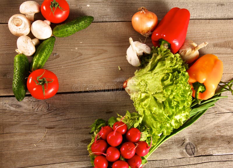 Vegetables . Fresh Bio Vegetable in a Basket Stock Image - Image of ...