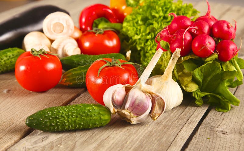 Vegetables . Fresh Bio Vegetable in a Basket Stock Photo - Image of ...