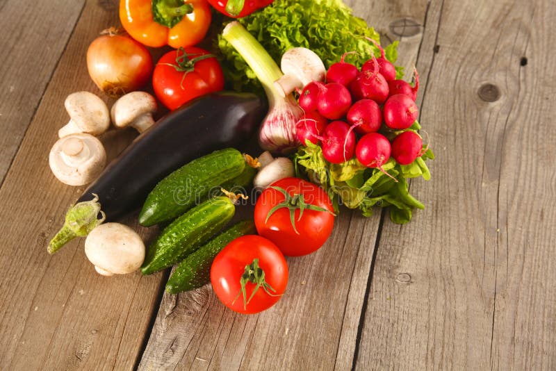 Vegetables . Fresh Bio Vegetable in a Basket Stock Image - Image of ...