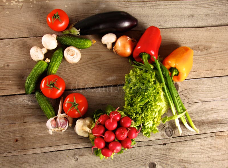 Vegetables . Fresh Bio Vegetable in a Basket Stock Image - Image of ...