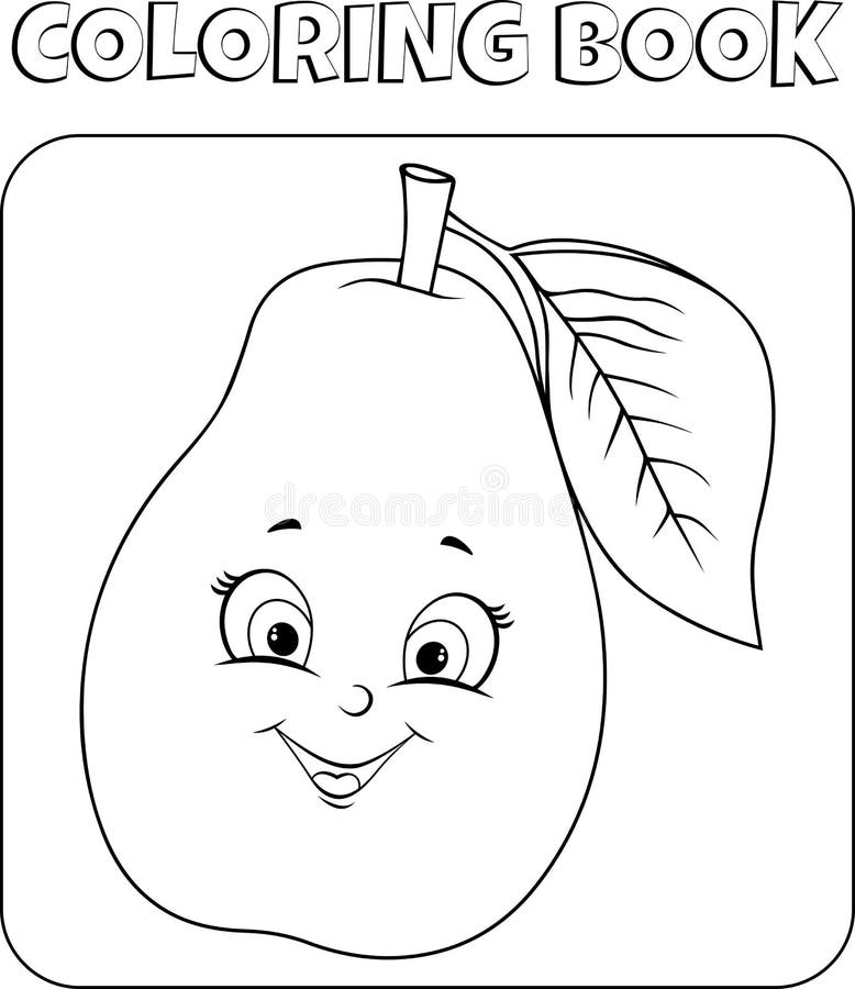 Vegetables and Fruits Coloring Book for Children Stock Vector ...