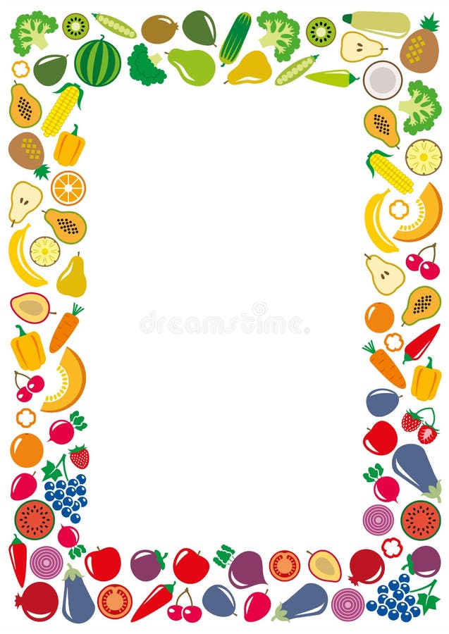 Fruit And Vegetable Border Clip Art