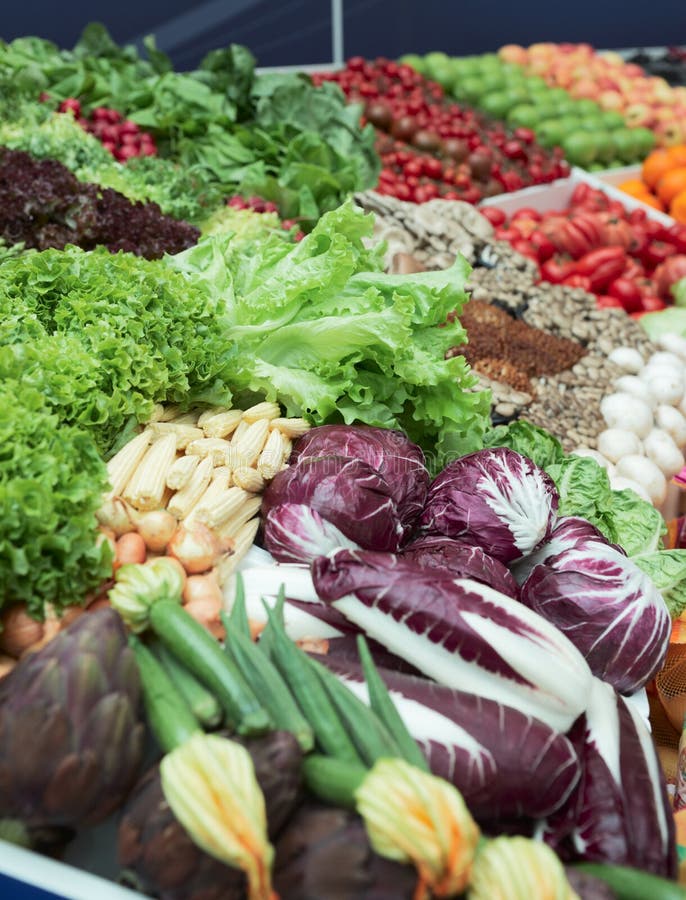 Vegetables and Groceries in Supermarket Stock Image - Image of industry ...