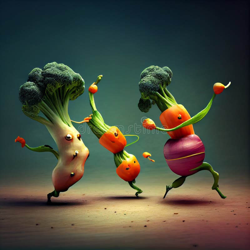 Healthy Snack Banner Header with People Carrying Vegetarian Food, Flat ...