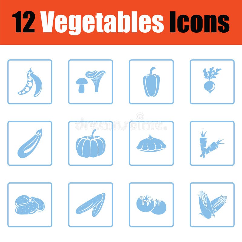 Vegetables icon set stock vector. Illustration of fresh - 121629065