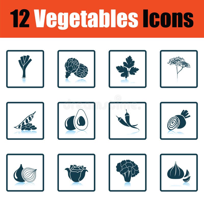 Vegetables icon set stock vector. Illustration of fresh - 75614025