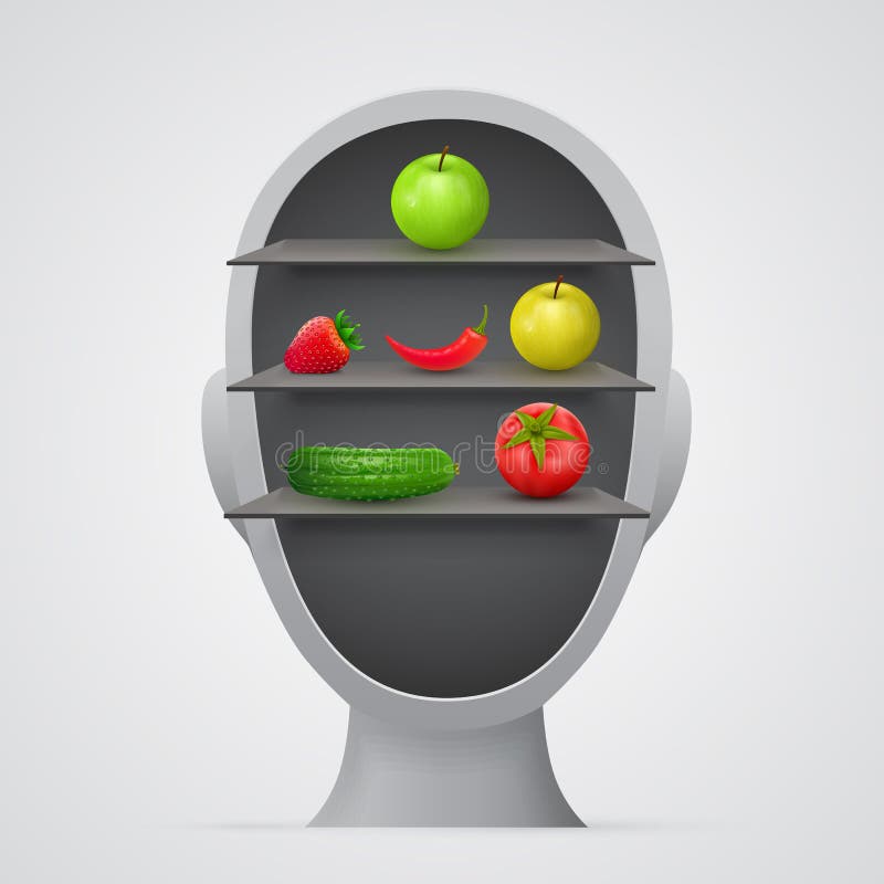 Vegetables Head Concept Stock Illustrations – 912 Vegetables Head ...