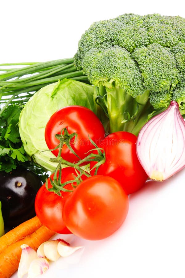 Vegetables isolated stock image. Image of eggplant, garlic - 20023723