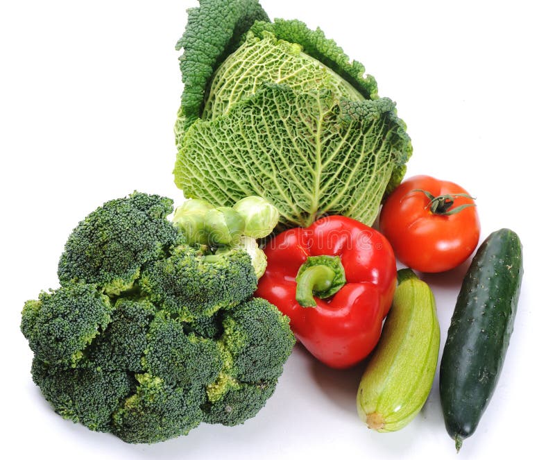 Vegetables isolated stock image. Image of cabbage, tomato - 22279083