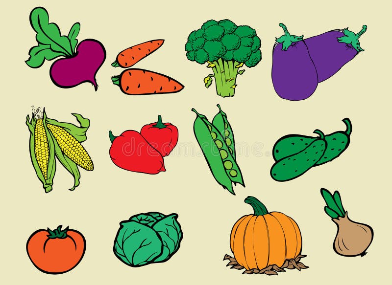 Vegetables Ingredients Seamless Pattern Stock Vector - Illustration of ...