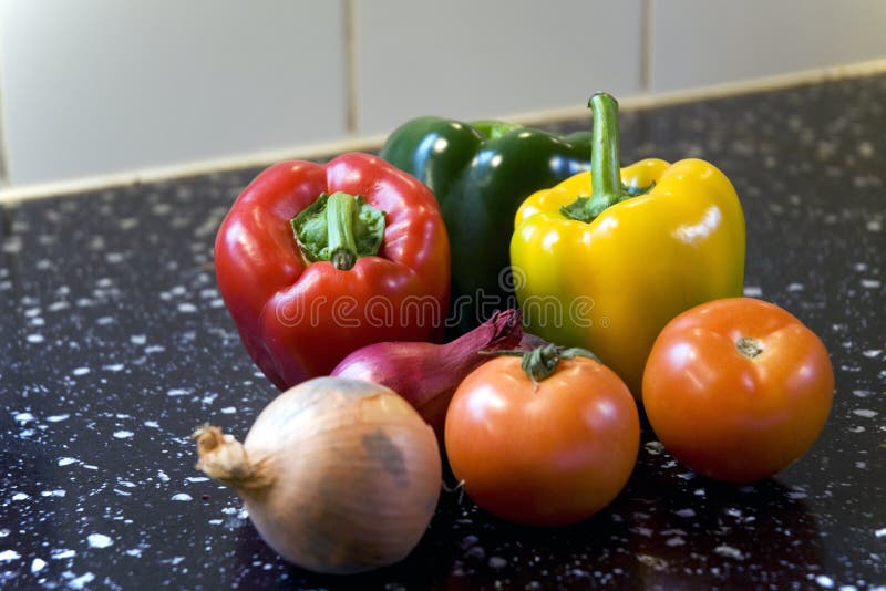 Vegetables in the kitchen stock photo. Image of onion - 4545908
