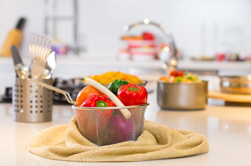 Vegetables in the kitchen stock photo. Image of fresh - 37039808