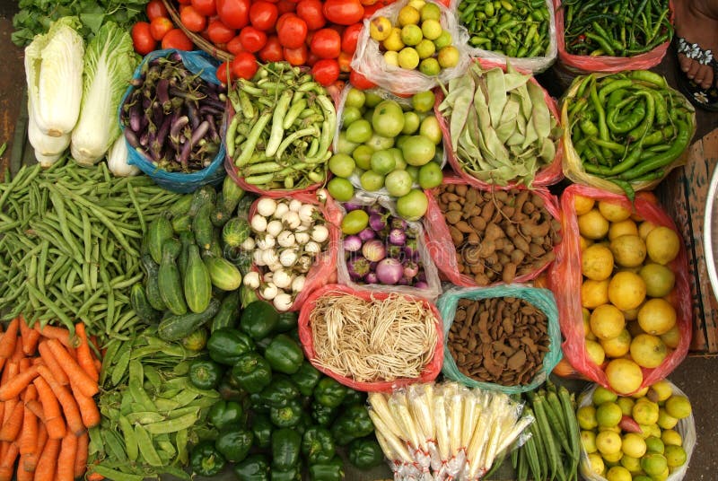 Vegetables on the Market at Yangon Stock Image - Image of yangon, burma ...
