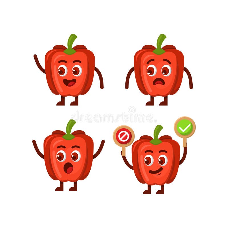 Vegetables Mascot Character Design Cartoon Stock Vector - Illustration ...