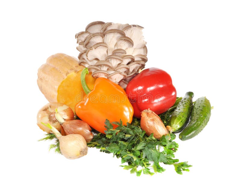 Vegetables with Mushrooms on a Table Stock Image - Image of advantage ...