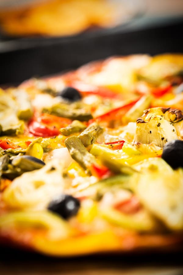 Vegetables pizza stock photo. Image of macro, tomato - 56748276