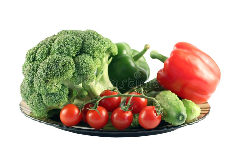 Vegetables on a plate. stock photo. Image of ripe, green - 4640482