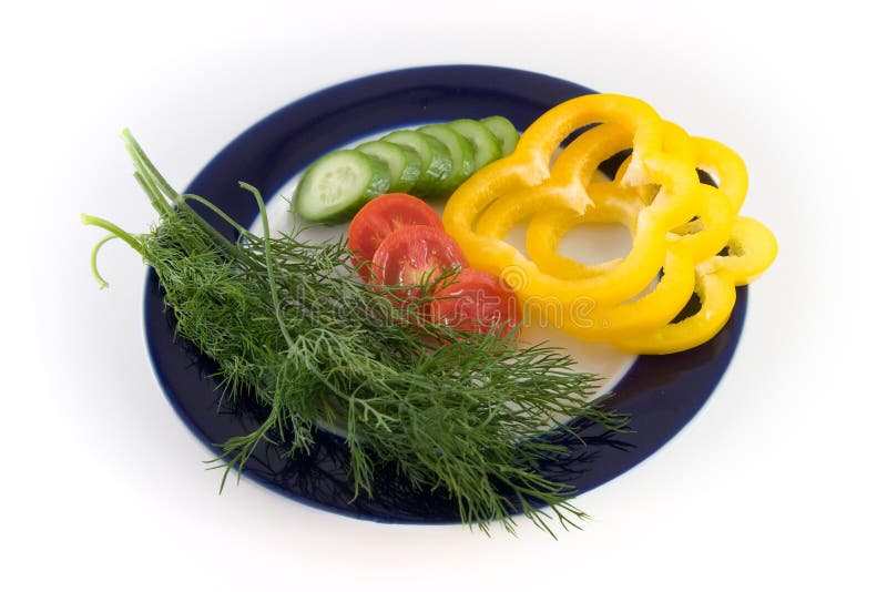 Vegetables plate stock image. Image of pepper, salad, vegetable - 6963591