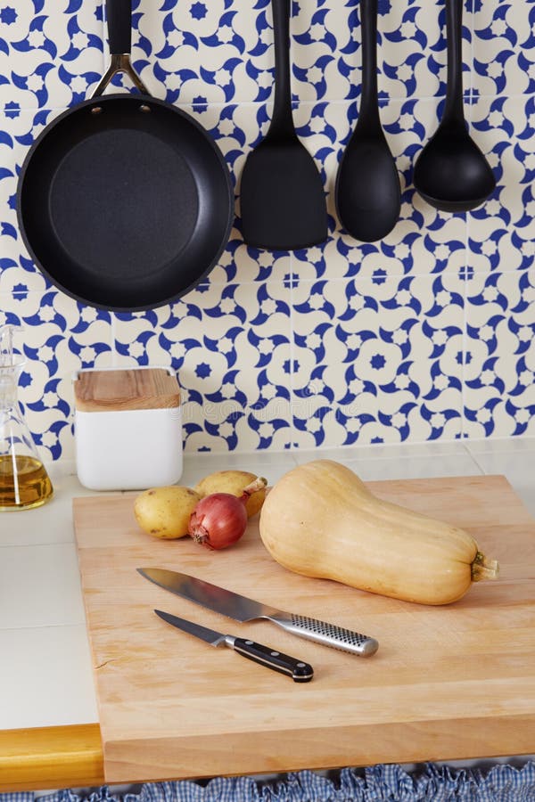 Vegetables Ready To Cut in a Cutting Table Stock Photo - Image of ...