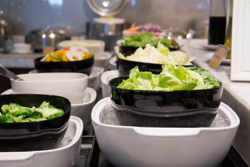 Vegetables at Restaurant on a Counter Stock Photo - Image of ...