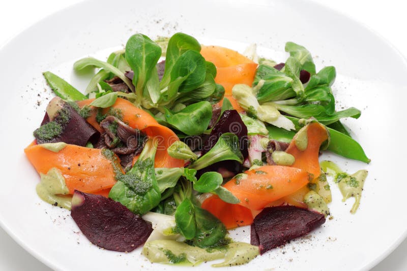 Vegetables and Roe Meals Salad Stock Image - Image of dinner, green ...