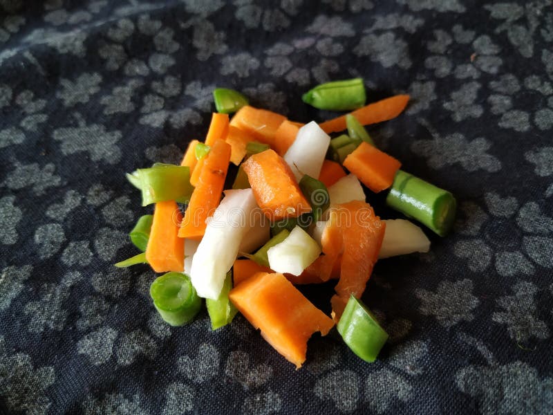Vegetables Scattered on Black Cloth. Colorful Vegetable Texture and ...