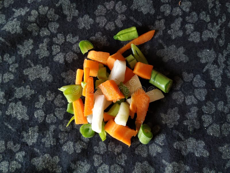 Vegetables Scattered on Black Cloth. Colorful Vegetable Texture and ...