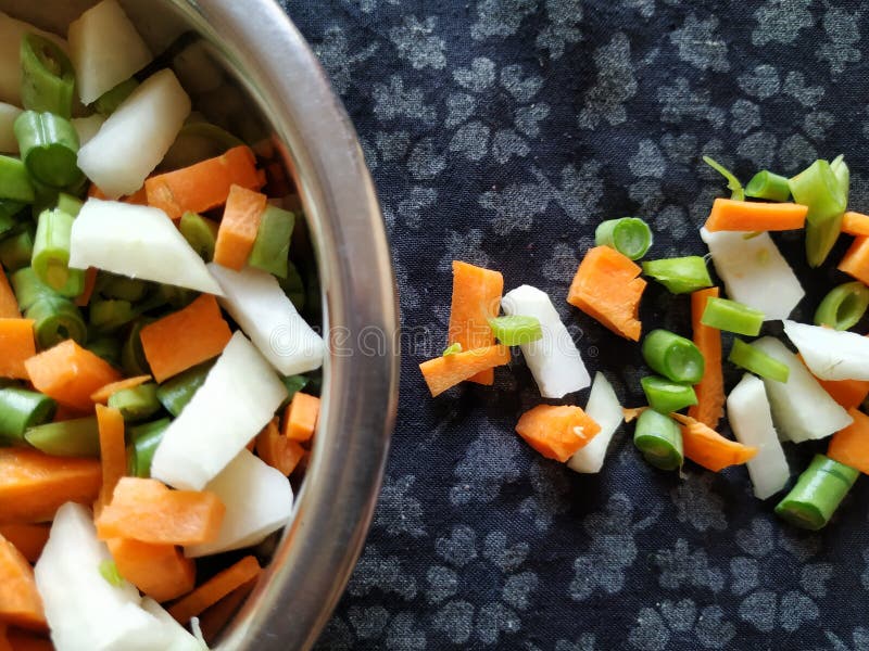 Vegetables Scattered on Black Cloth. Colorful Vegetable Texture and ...