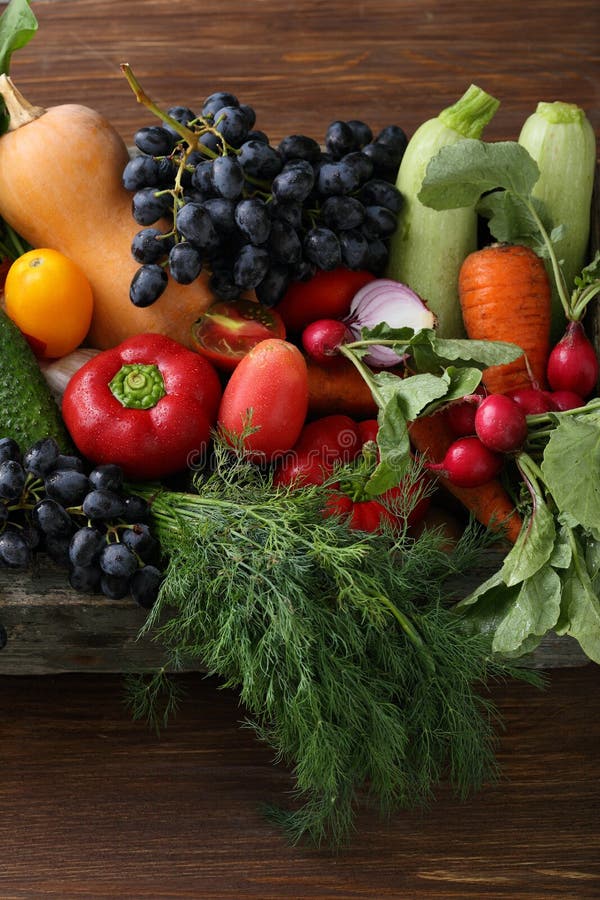 Vegetables set on wood stock image. Image of healthy - 85012677