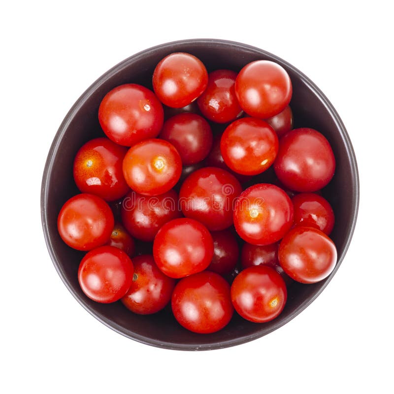 Vegetables. Small Red Cherry Tomatoes Isolated on White Stock Image ...