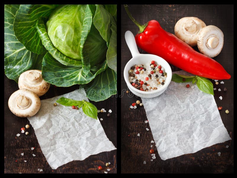 Food ingredients collage stock photo. Image of green - 16537186