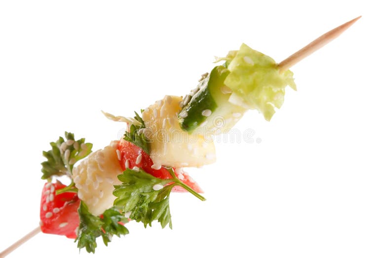 Vegetables on a spit stock photo. Image of green, cook - 10661308