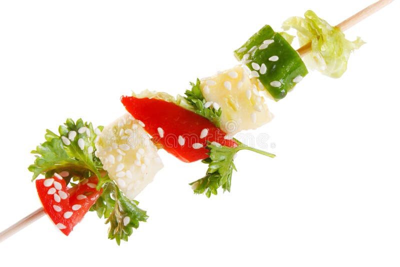 Vegetables on a spit stock photo. Image of green, cook - 10661308