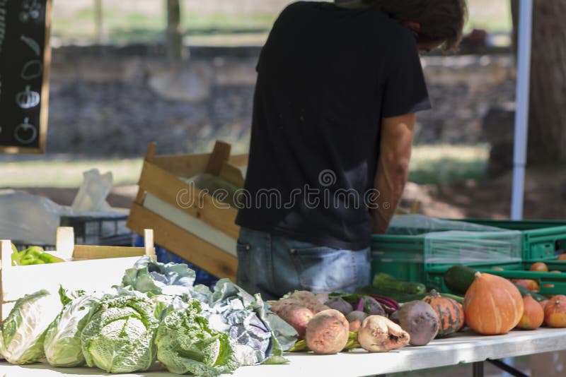 Vegetables on Stall at Outdoor Market Editorial Photography - Image of ...