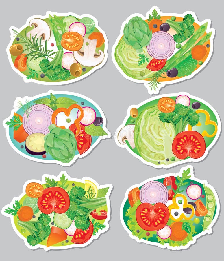 Vegetables sticker stock image. Image of radishes, tomatoes - 32603833