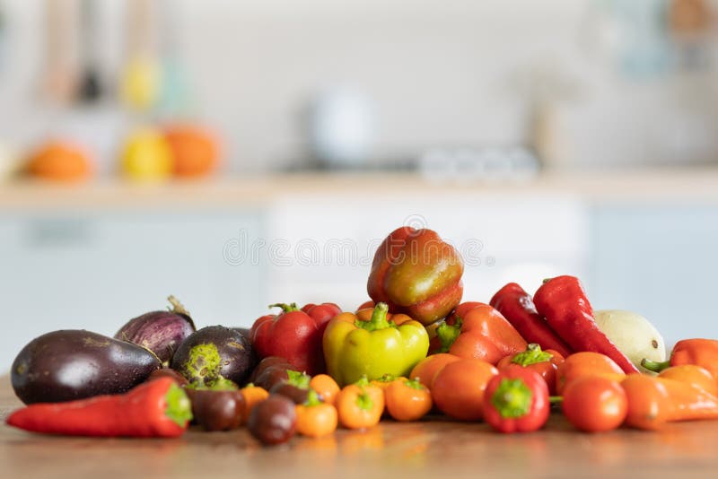 Vegetables on the table stock image. Image of garlic - 255539883