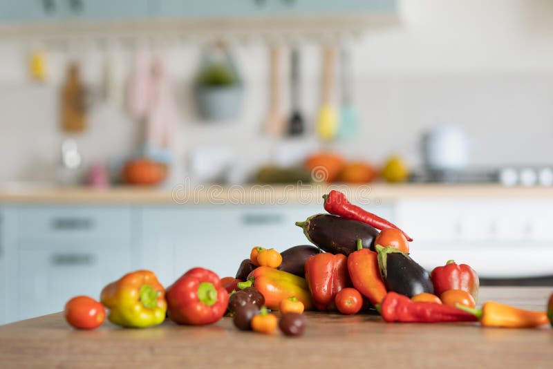 Vegetables on the table stock photo. Image of ingredient - 255539956