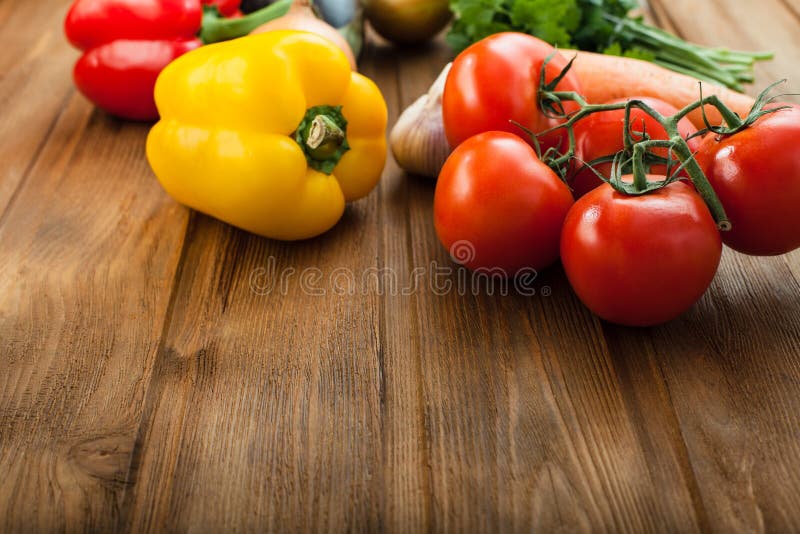 Vegetables on table stock image. Image of lettuce, organic - 61367091