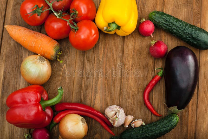 Vegetables on table stock image. Image of eating, colored - 61367243