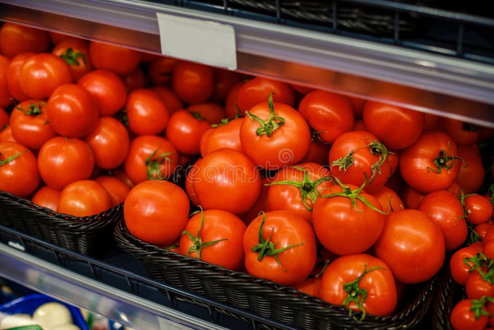 Vegetables Tomatoes in the Store Stock Image - Image of health, shop ...