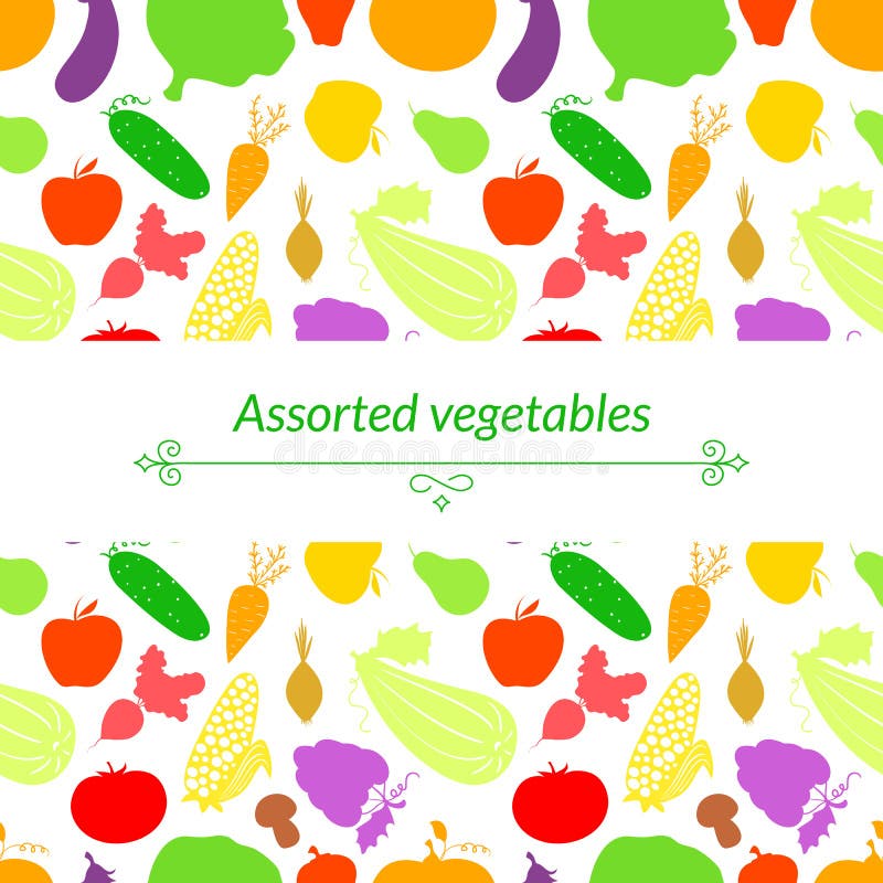 Vegetables Vector Background Stock Vector - Illustration of paper ...