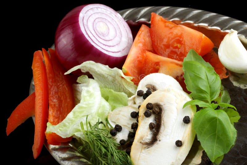 Vegetables stock photo. Image of mushroom, tomato, plate - 36914094