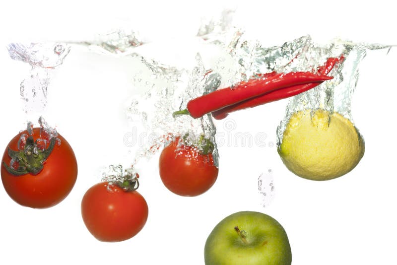 Vegetables in water stock photo. Image of dieting, organic - 22375126