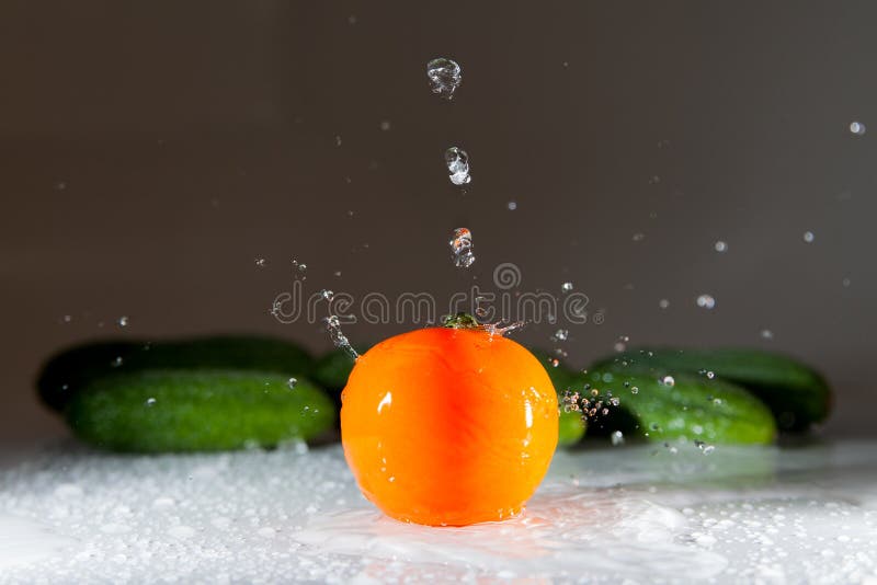 Vegetables and water. stock photo. Image of diet, drop - 43489382