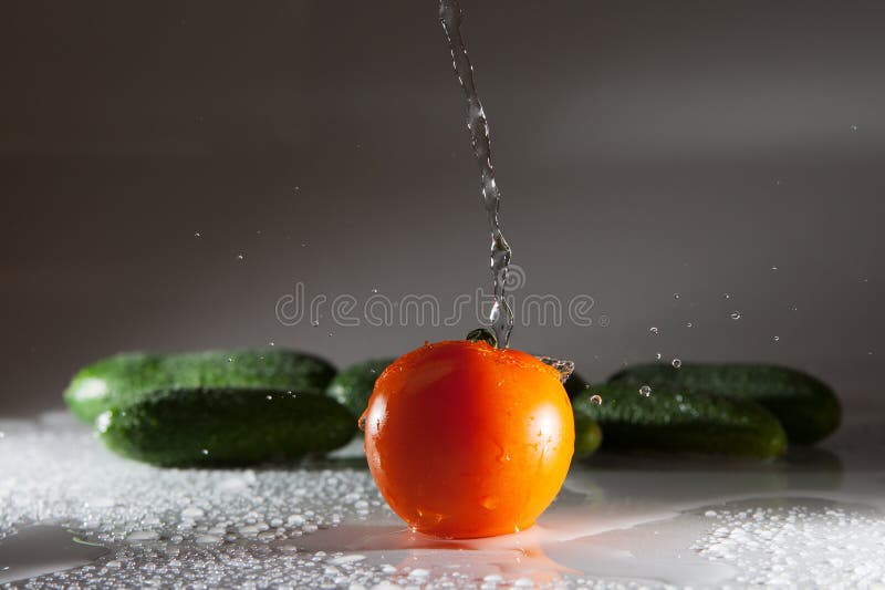 Vegetables and water. stock photo. Image of ingredient - 43489396