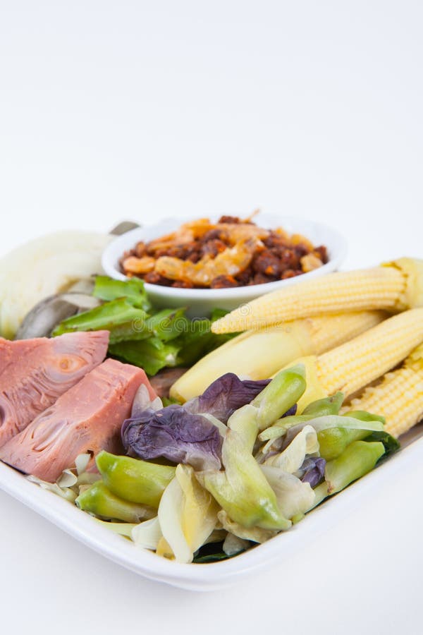 The vegetables were boiled stock image. Image of food - 93994073