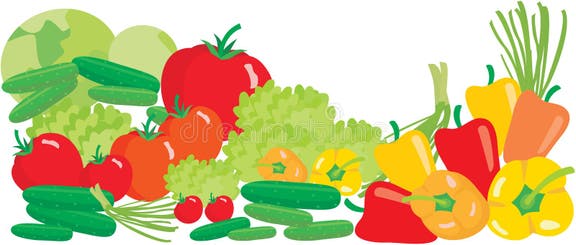 Vegetables on a White Background Stock Vector - Illustration of ...