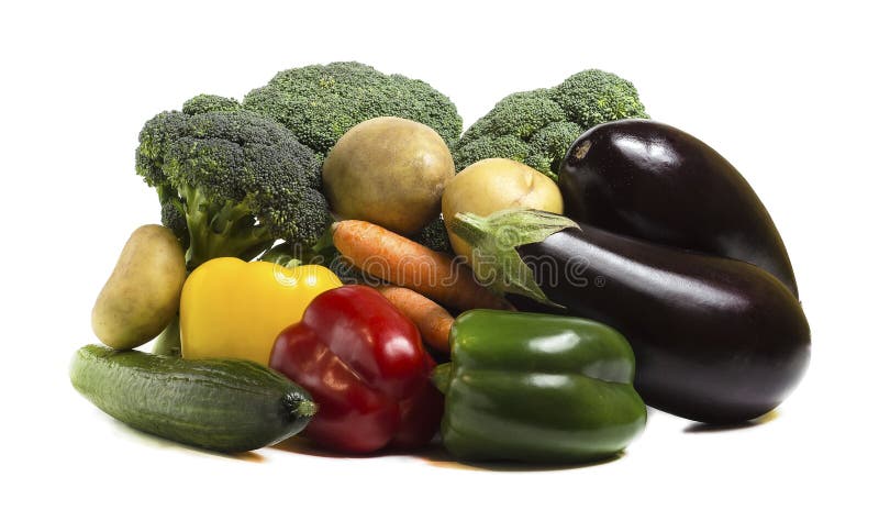 Vegetables on a White Background 55 Stock Image - Image of healthy ...